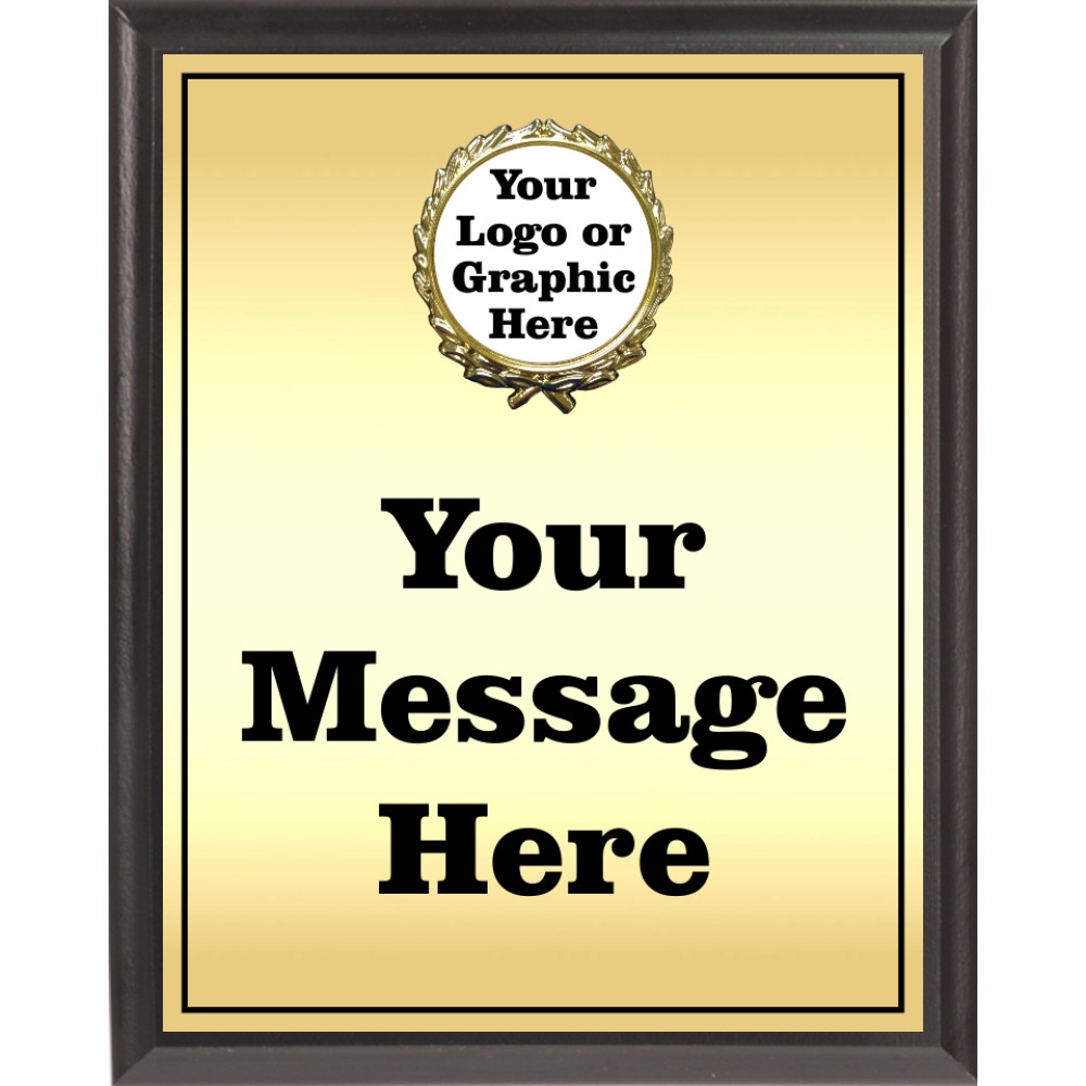 Economy Heat Transfer Plaque with Gold Plate and Raised Medallion ...