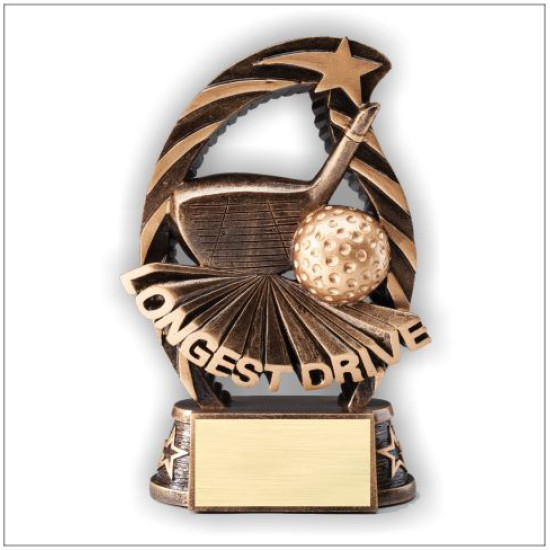 Longest Drive Golf Resin Trophy